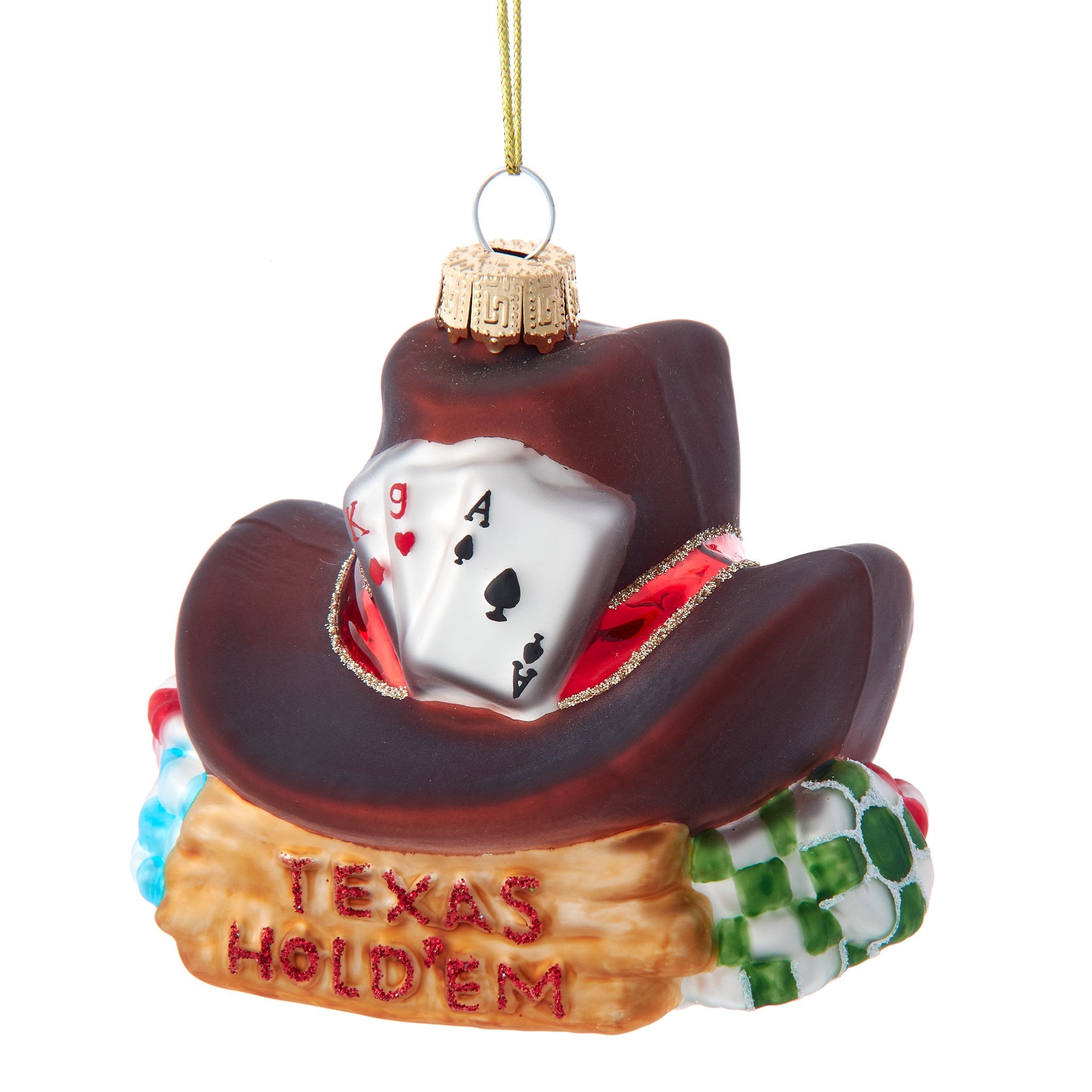 3.3"NOBLE GEMS TEXAS HOLD 'EM ORN – CHRISTMAS 1497