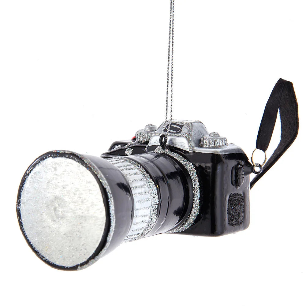 Glass Camera Ornament – CHRISTMAS 1497